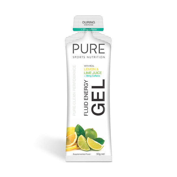 PURE Energy Gel - Lemon Lime Caffeine | TrailBlaze NZ